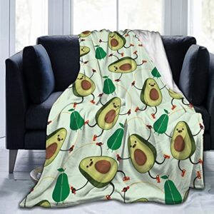 hionhsw avocado blanket throw lightweight flannel blankets for mom bed sofa couch 50″x40″