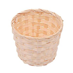 desktop bamboo weaving storage basket, small household bamboo wood woven storage box for debris crafts toys jewelry organizer desk decoration desktop flower pot garbage can s