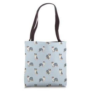 blue merle aussie australian shepherd mom dog lover tote bag