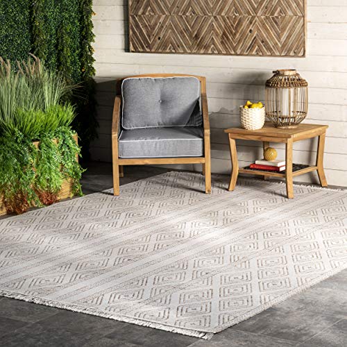 nuLOOM Miriam Striped Indoor/Outdoor Area Rug, 4' x 6', Beige