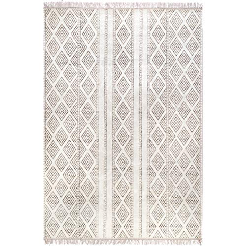 nuLOOM Miriam Striped Indoor/Outdoor Area Rug, 4' x 6', Beige