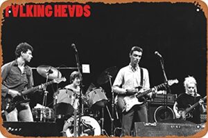 talking heads poster 12″ x 8″ vintage metal tin sign home decor garage man cave wall art