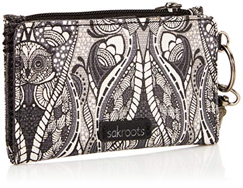 Sakroots Encino Essential Wallet, Black & White Soulful Desert