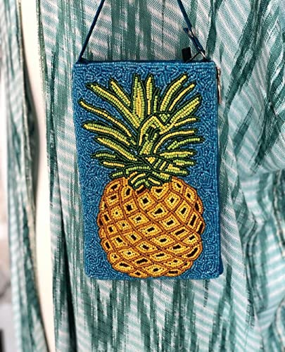 Bamboo Trading Company SHB446 Pineapple Crush Club Bag, 7-inch Height, Multicolor