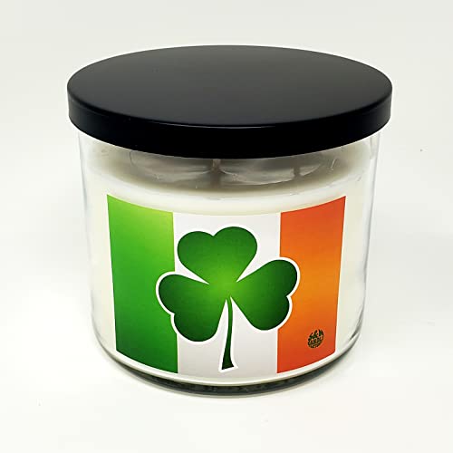 Cinnamon Irish Cream Candle ~ St Patrick's Day Candle ~3 Wick 14.5oz All Natural Premium Soy Candle ~ Ireland (Cinnamon Irish Cream, Large 3 Wick)