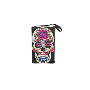 bamboo trading company shb448 sugar skull club bag, 7-inch height, multicolor