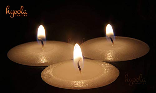 HYOOLA White Beeswax Tealight Candles in Aluminum Cup - 24 Pack - 100% Pure Natural Beeswax Candles