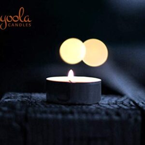 HYOOLA White Beeswax Tealight Candles in Aluminum Cup - 24 Pack - 100% Pure Natural Beeswax Candles