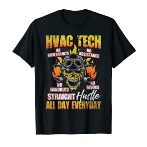 Mens HVAC Tech AC technician Installer Distressed Apparel Gift T-Shirt