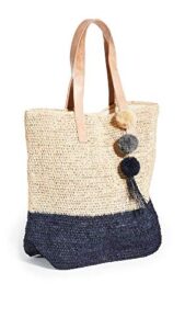 mar y sol women’s montauk tote, navy, tan, one size