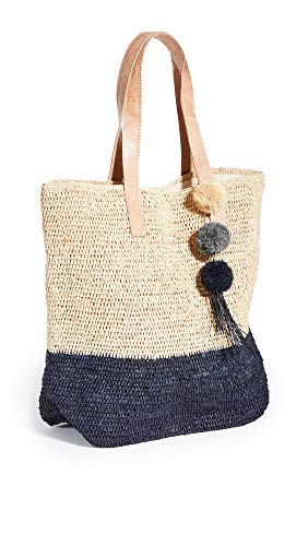 Mar Y Sol Women's Montauk Tote, Navy, Tan, One Size