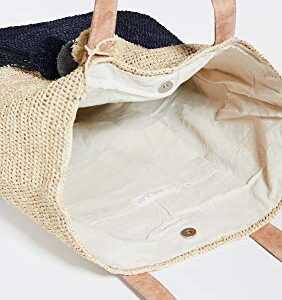 Mar Y Sol Women's Montauk Tote, Navy, Tan, One Size