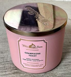 champagne toast 3 wick candle ~ white barn ~ bath and body works