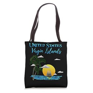 sailing u.s. virgin islands ocean sunset sailor boating tote bag