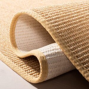 Martha Stewart Collection by SAFAVIEH 1'9" x 2'10" Natural MSR9501A Farmhouse Sisal & Jute Accent Rug