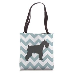 standard schnauzer dog mom dad teal wave cute pet gift tote bag