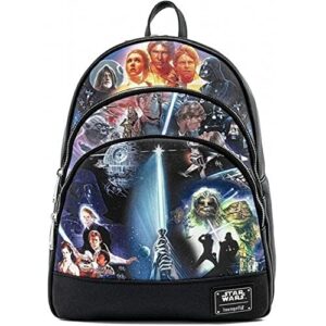 loungefly star wars original trilogy womens double strap shoulder bag purse