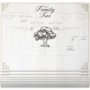 okuna outpost blank genealogy chart, my family tree (17 x 22 inches, 15 pack)