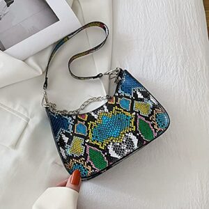 Small Women Animal Cow Print Shoulder Bag Clutch Purse Underarm Handbag Satchel Zipper Bag Purse