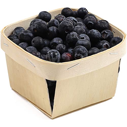 Bright Creations One Pint Wooden Berry Baskets (4 Inches, 10-Pack)