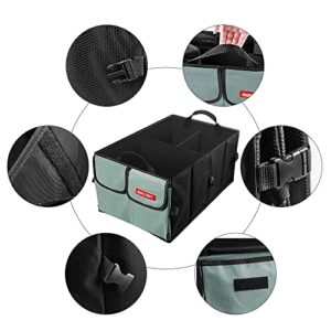 AWELCRAFT Trunk Organizer and Storage - Collapsible Multi-Compartment Car Trunk Organizer - Automotive Consoles & Organizers