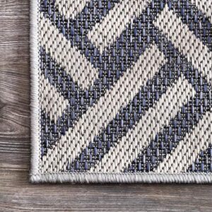 nuLOOM Charter Homely Herringbone Indoor/Outdoor Area Rug, 6' 7" x 9', Grey