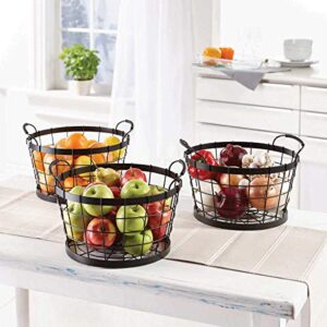 Mesa 3-Tier Market Basket Wrought Iron Removable