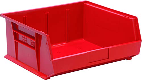 QUANTUM STORAGE SYSTEMS K-QUS250RD-2 2-Pack Ultra-Stack and Hang Bins, 14-3/4" x 16-1/2" x 7", Red