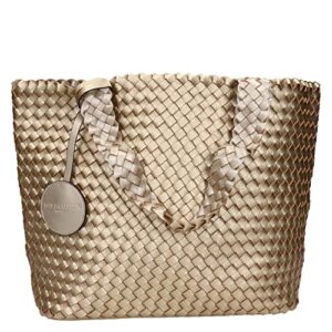 ilse jacobsen hornbaek woven tote bag08 |platin-silver