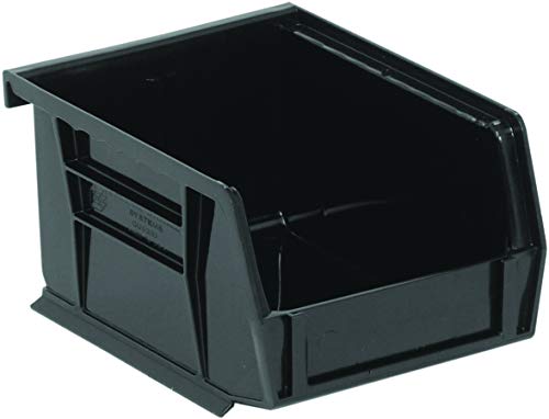 QUANTUM STORAGE SYSTEMS K-QUS210BK-8 8-Pack Ultra-Stack and Hang Bins, 5-3/8" x 4-1/8" x 3", Black