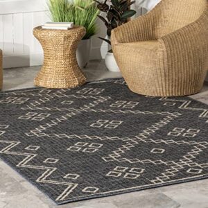 nuLOOM Charter Diamonded Helix Indoor/Outdoor Area Rug, 5' x 8', Grey