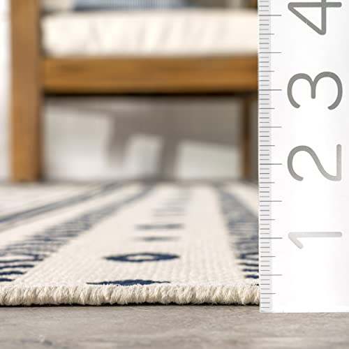 nuLOOM Frontier Droplet Striped Indoor/Outdoor Area Rug, 5' x 8', Light Grey