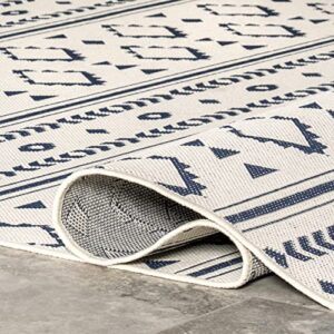 nuLOOM Frontier Droplet Striped Indoor/Outdoor Area Rug, 5' x 8', Light Grey