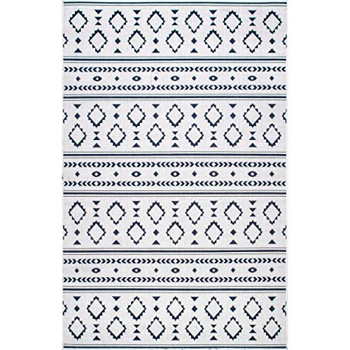 nuLOOM Frontier Droplet Striped Indoor/Outdoor Area Rug, 5' x 8', Light Grey