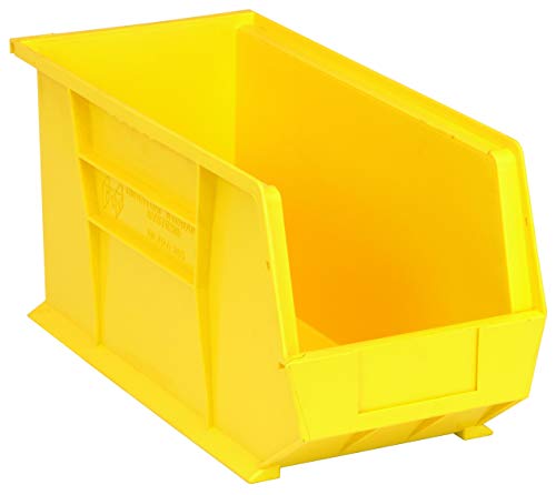 QUANTUM STORAGE SYSTEMS K-QUS265YL-2 2-Pack Ultra-Stack and Hang Bins, 18" x 8-1/4" x 9", Yellow