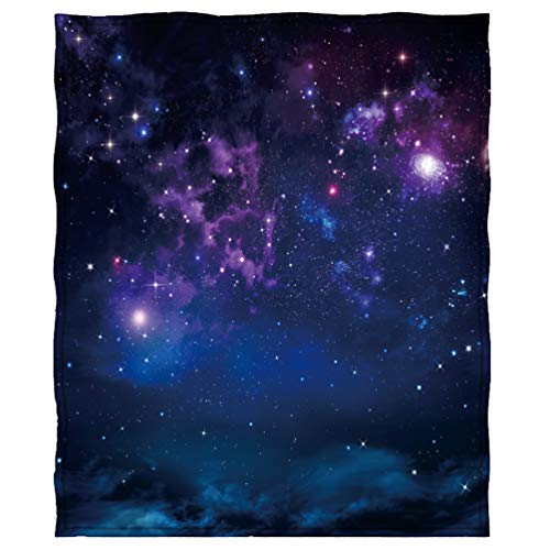 Mimihome Galaxy Throw Blanket, Outer Space Universe Warm Fleece Blanket for Sofa Couch Bed, 80x58 Inch