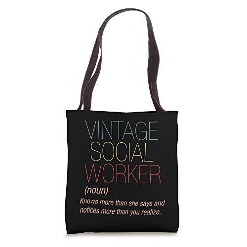 Retro Social Worker Definition Public Servant Caseworker Tote Bag