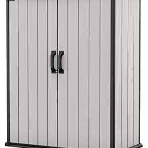 Keter Premier Tall Resin Outdoor Storage Shed for Patio Furniture, Pool Accessories, and Bikes