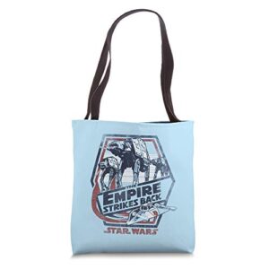 star wars: the empire strikes back at-at logo tote bag