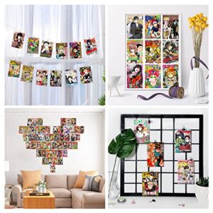 8TEHEVIN 50PCS Anime Magazine Covers Aesthetic Pictures Wall Collage Kit, Trendy Small Posters for Dorm Decor, Anime Style Wall Art Print, Aesthetic Photo Collection, Bedroom Decor for Teens Boy Girl