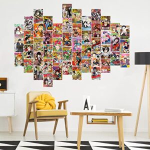 8TEHEVIN 50PCS Anime Magazine Covers Aesthetic Pictures Wall Collage Kit, Trendy Small Posters for Dorm Decor, Anime Style Wall Art Print, Aesthetic Photo Collection, Bedroom Decor for Teens Boy Girl