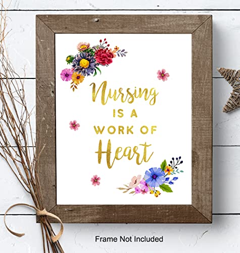 Nurse Wall Art Decor Poster - Appreciation Gift for Registered Nurse Practitioner, RN, Physician Assistant, PA, LPN, LVN, RNA, CNA - Medical Decoration for Hospital, Doctor Office - 8x10 UNFRAMED