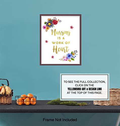 Nurse Wall Art Decor Poster - Appreciation Gift for Registered Nurse Practitioner, RN, Physician Assistant, PA, LPN, LVN, RNA, CNA - Medical Decoration for Hospital, Doctor Office - 8x10 UNFRAMED