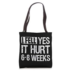 cool broken bone gift funny broke arm leg wrist recovery tote bag