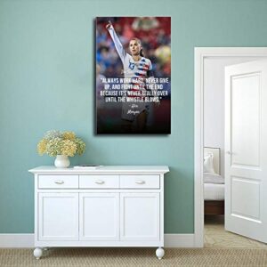 Famous Football Player Alex Morgan High-Definition Decorative Football Poster Print 34 Canvas Poster Bedroom Decor Sports Landscape Office Room Decor Gift 12×18inch(30×45cm) Unframe: