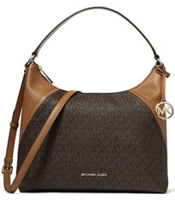 michael kors aria large shoulder brown/acorn one size