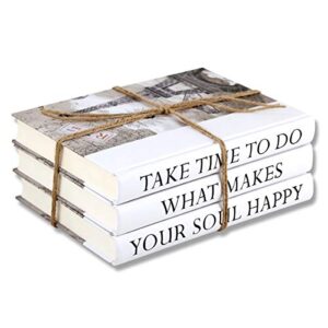 exood 3 piece take quote decorative book set,fashion decoration book,hardcover book for decor | fashion designer books,fashion design book stack,display books for coffee tables and shelves