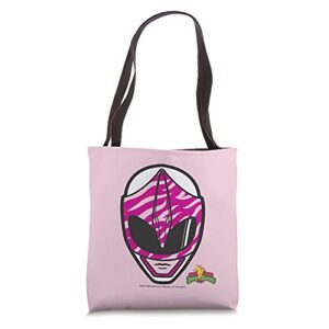 power rangers pink ranger big face tote bag