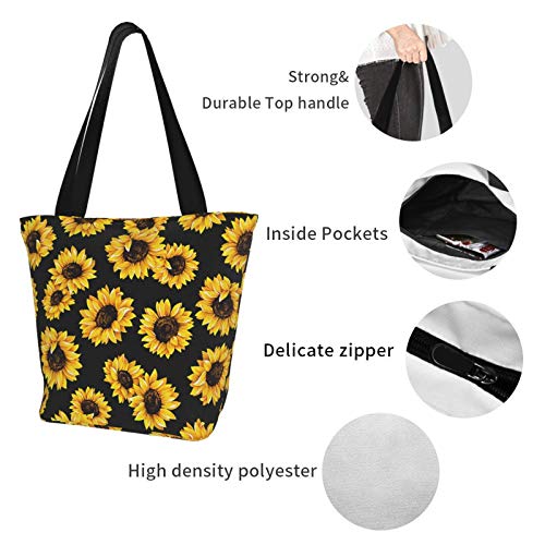 antcreptson Sunflower Shoulder Tote Bag Purse Top Handle Satchel Handbag for Women Work School Travel Business Shopping Casual