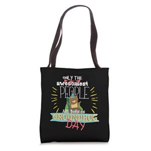 groundhog day birthday 2021 groundhog lovers gift tote bag